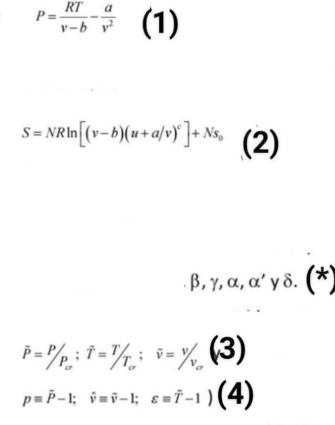 Consider the equation of state for a Van der Waals | Chegg.com