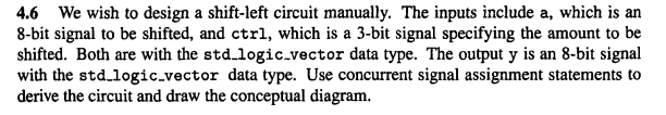 Solved 4.6 We wish to design a shift-left circuit manually. | Chegg.com
