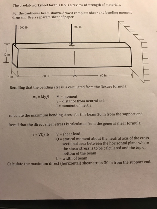Solved The pre-lab worksheet for this lab is a review of | Chegg.com