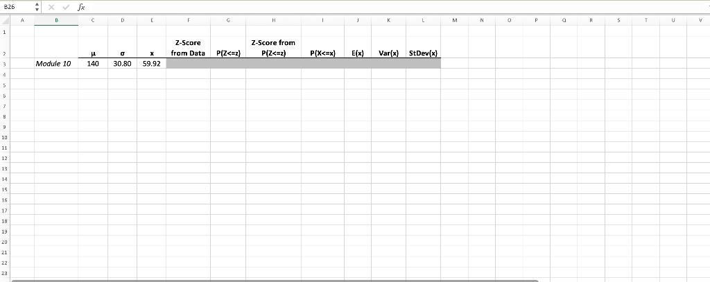 Module 10 Use the data on the “Module 10" worksheet | Chegg.com