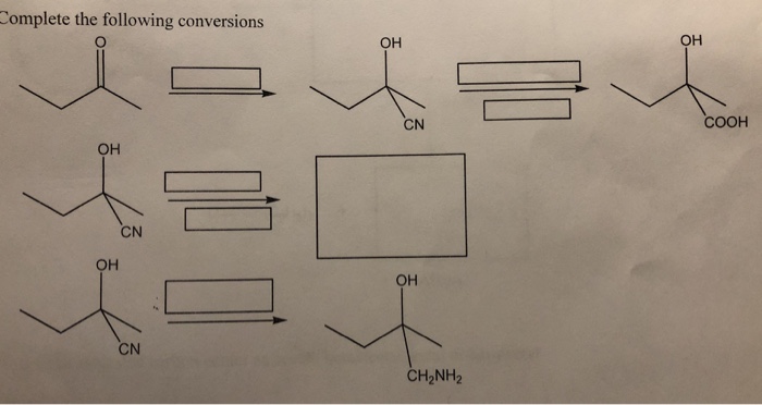 Solved Complete the following conversions OH OH CN COOH OH | Chegg.com