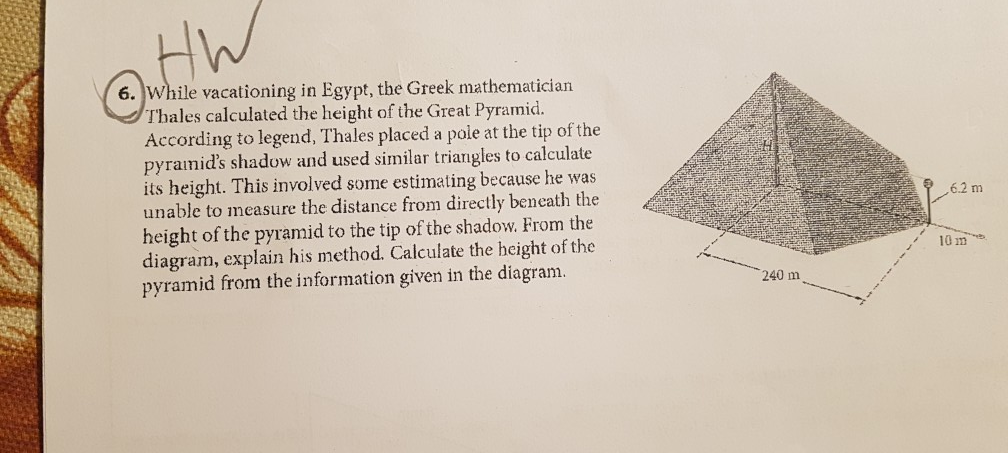 Solved 6. while vacationing in Egypt, the Greek | Chegg.com