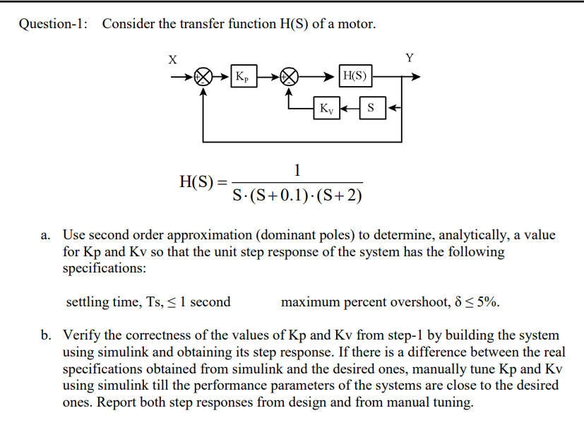 Solved Lestion 1 Consider The Transfer Function Hs Of A 