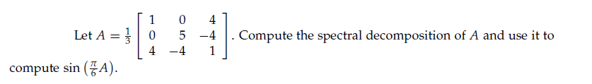 Solved Please compute the spectral decomposition of this | Chegg.com