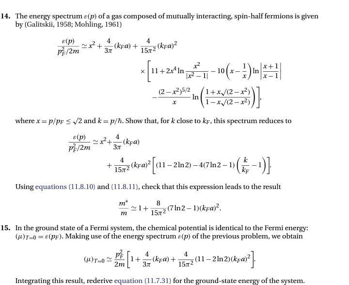 Solved 14. The energy spectrum e(p) of a gas composed of | Chegg.com