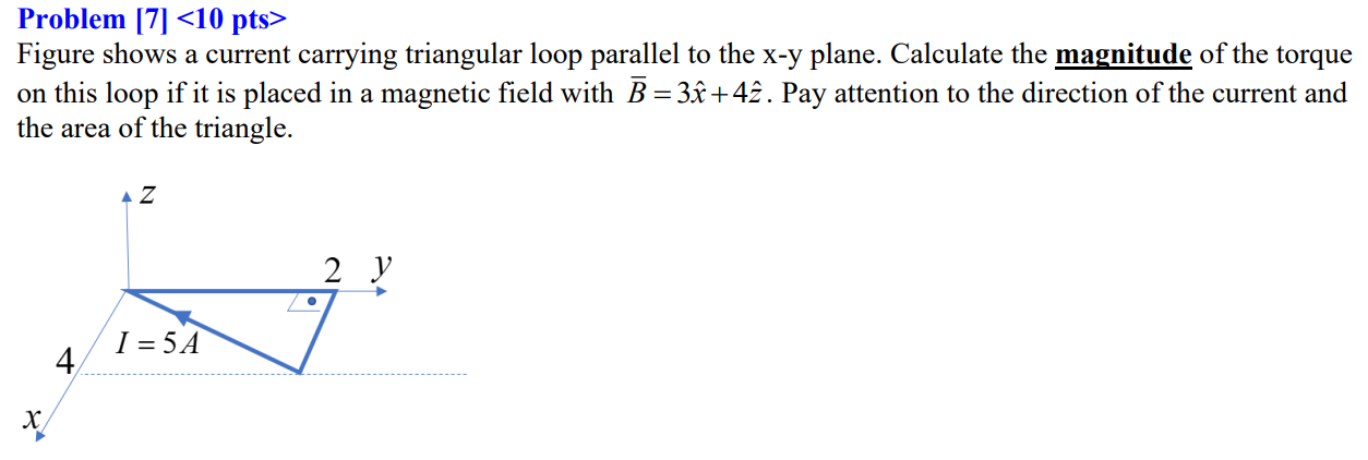 Solved Problem [7] Figure shows a current carrying | Chegg.com