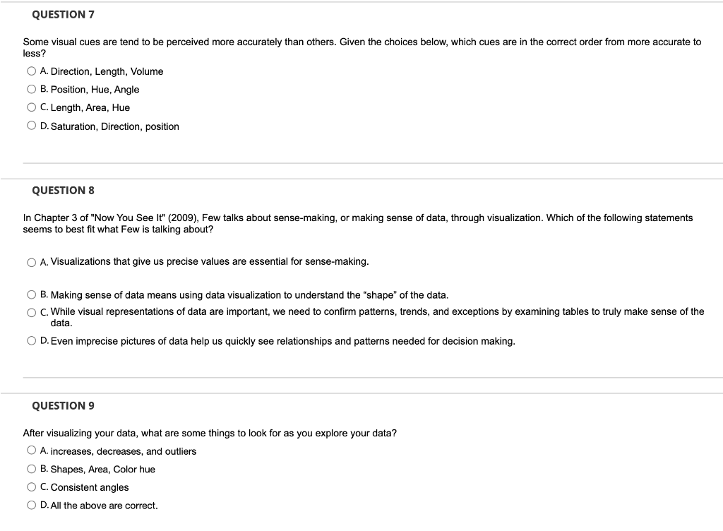 Solved QUESTION 7 Some visual cues are tend to be perceived | Chegg.com
