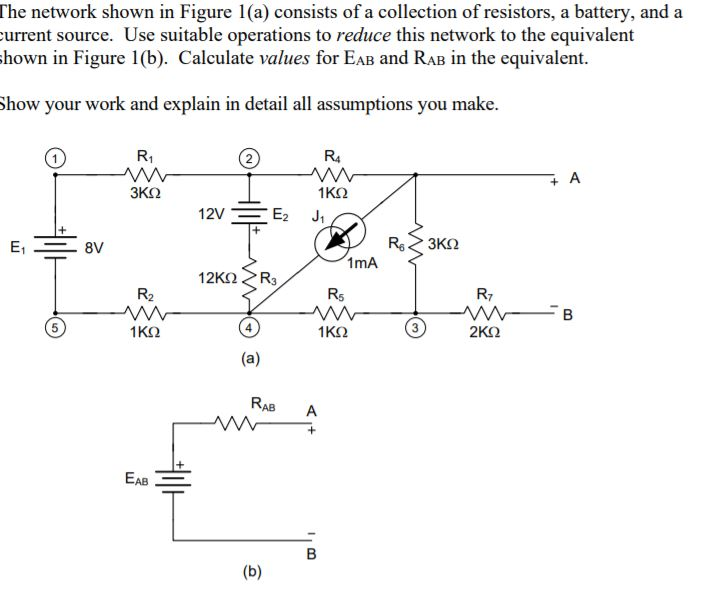 Solved The network shown in Figure 1(a) consists of a | Chegg.com