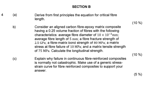 Solved SECTION B 4 (a) (10%) b) Derive from first principles | Chegg.com