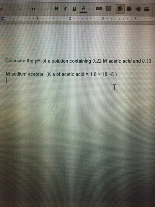 Solved Calculate the pH of a solution containing 0.22 M | Chegg.com