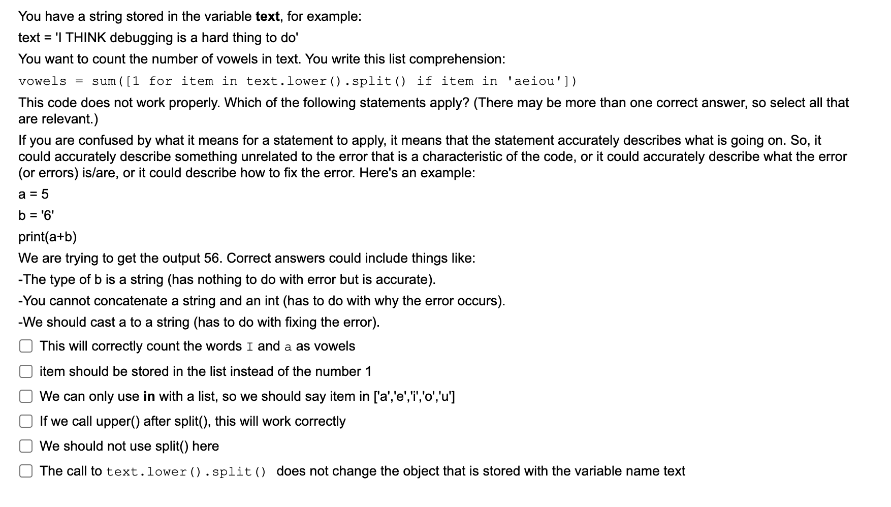 Solved You Have A String Stored In The Variable Text For