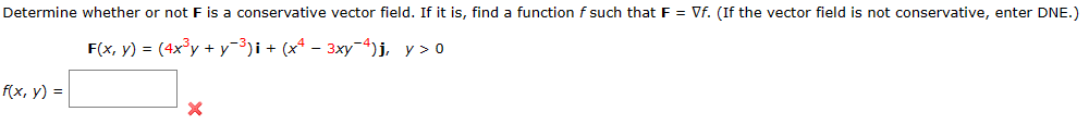 Solved Determine whether or not F is a conservative vector | Chegg.com