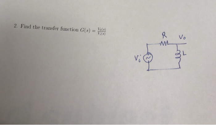 Solved 2. Find the transfer function G(s)- | Chegg.com