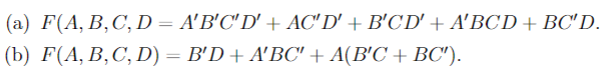 Solved 3. Simplify the following Boolean functions using | Chegg.com