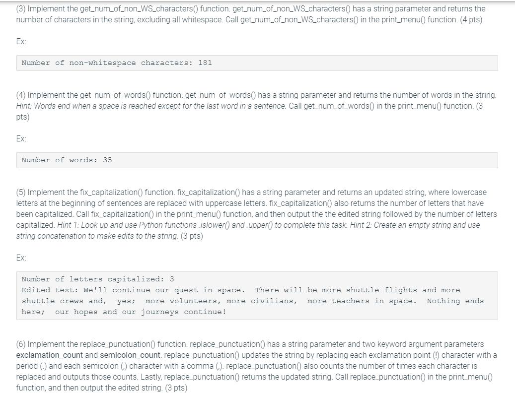 Solved 6.28 LAB*: Program: Authoring assistant (1) Prompt | Chegg.com