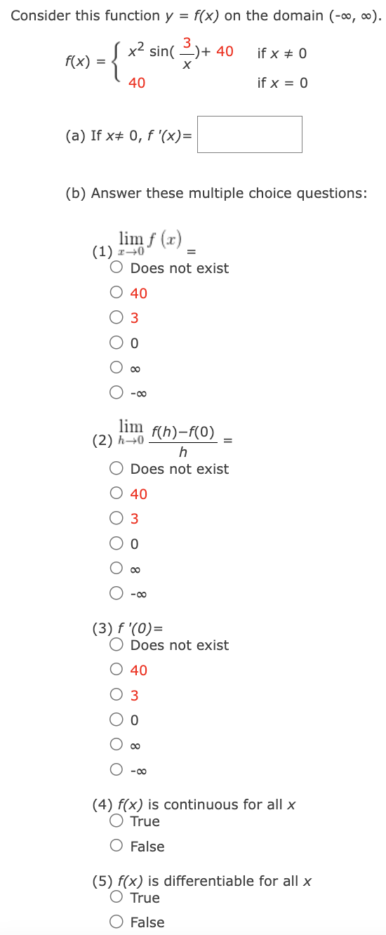 Solved Consider this function y=f(x) on the domain | Chegg.com