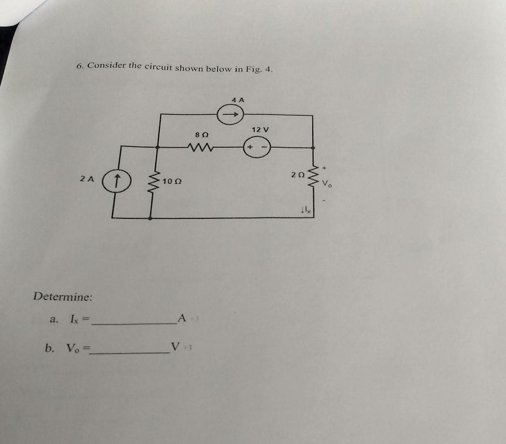 Solved Consider the circuit shown below in Fig.4. | Chegg.com