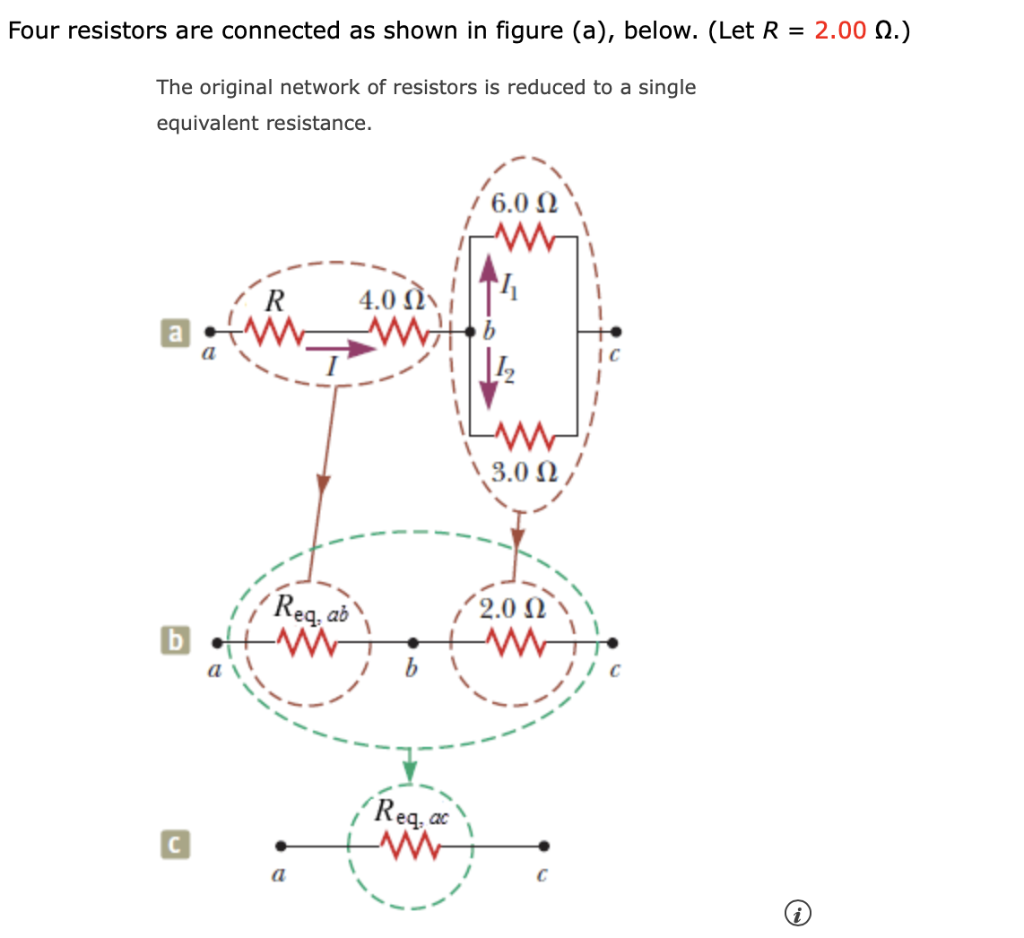 Solved Four resistors are connected as shown in figure (a), | Chegg.com