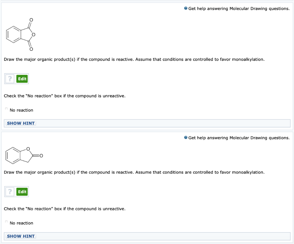 Solved The following compounds might be reactive or | Chegg.com
