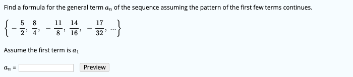 Solved Find a formula for the general term of the | Chegg.com