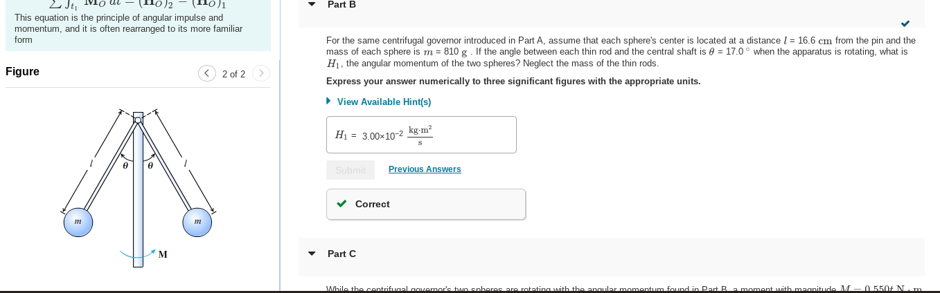 Solved Learning Goal: To apply the principle of angular | Chegg.com