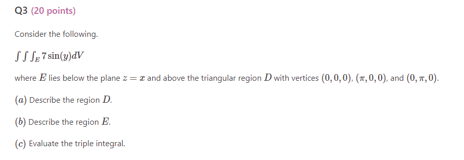 Solved Q3 (20 ﻿points)Consider the | Chegg.com