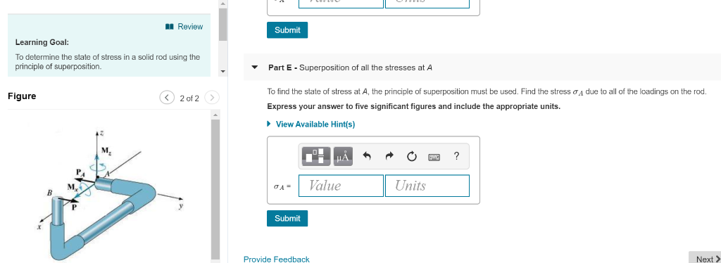 Solved Review Part A Moment about the x axis at A Learning | Chegg.com