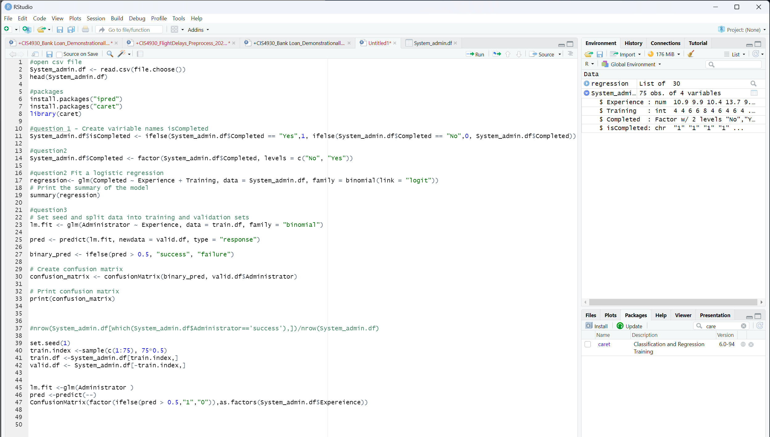 Solved RStudio File Edit Code View Plots Session Build Debug | Chegg.com