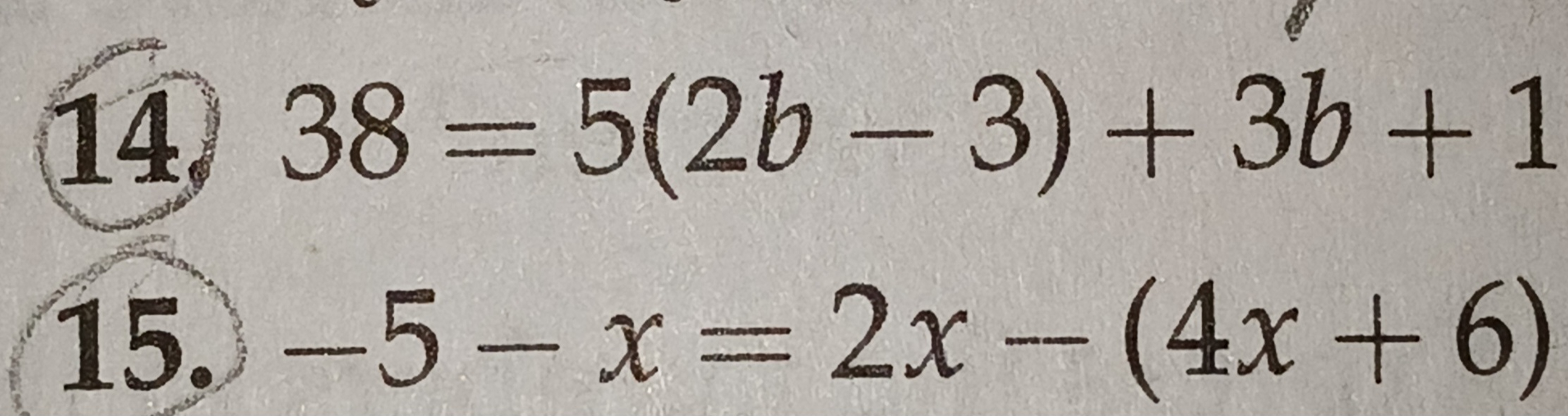 Solved How do I solve for the variable in these questions? | Chegg.com