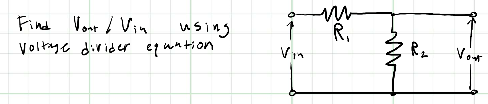 Solved Find Vout / Vin ﻿using thevoltage divider equation | Chegg.com
