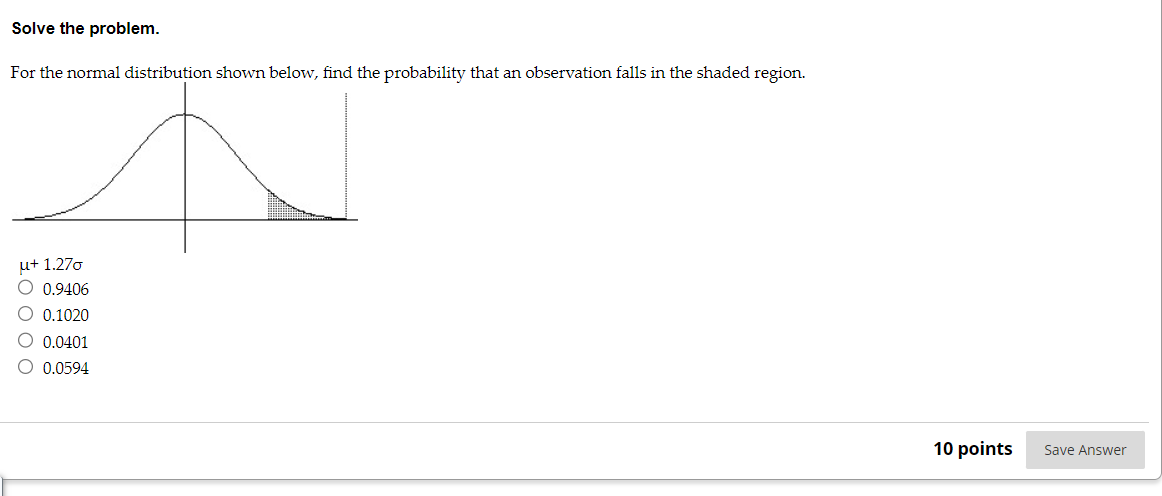Solved Solve the problem. For the normal distribution shown | Chegg.com