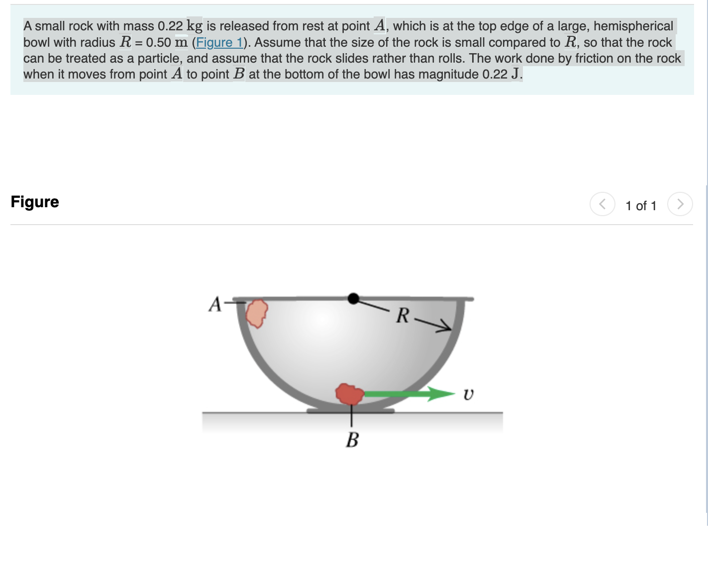 Solved A small rock with mass 0.22 kg is released from rest | Chegg.com