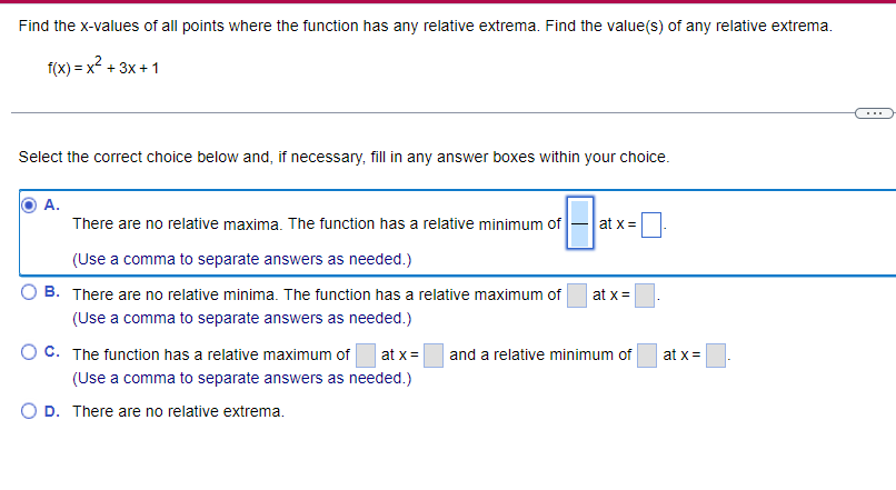 Solved Find the x-values of all points where the function | Chegg.com