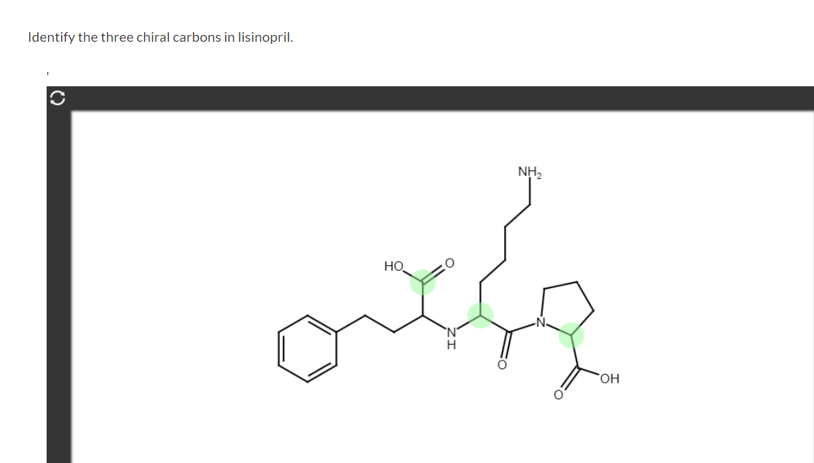 Solved Identify the three chiral carbons in lisinopril. Q | Chegg.com