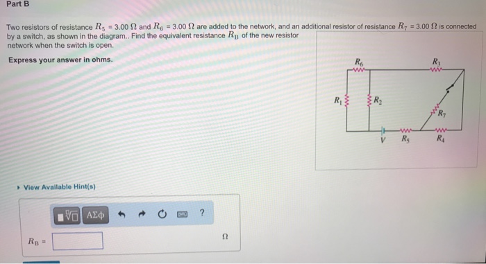 Solved onsider the network of four resistors shown in the | Chegg.com