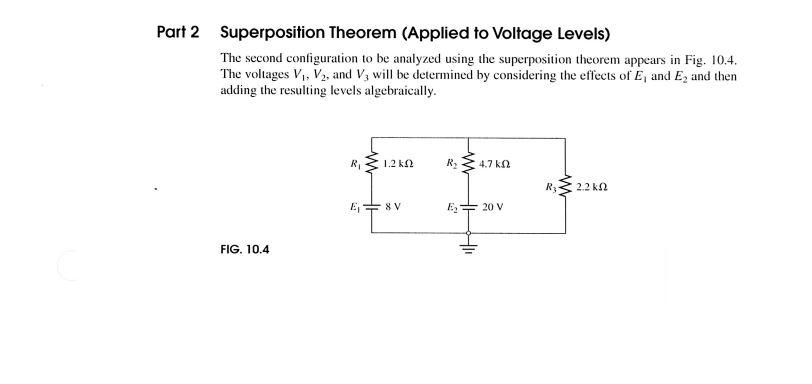 Solved Superposition Theorem (Applied to Voltage Levels). | Chegg.com
