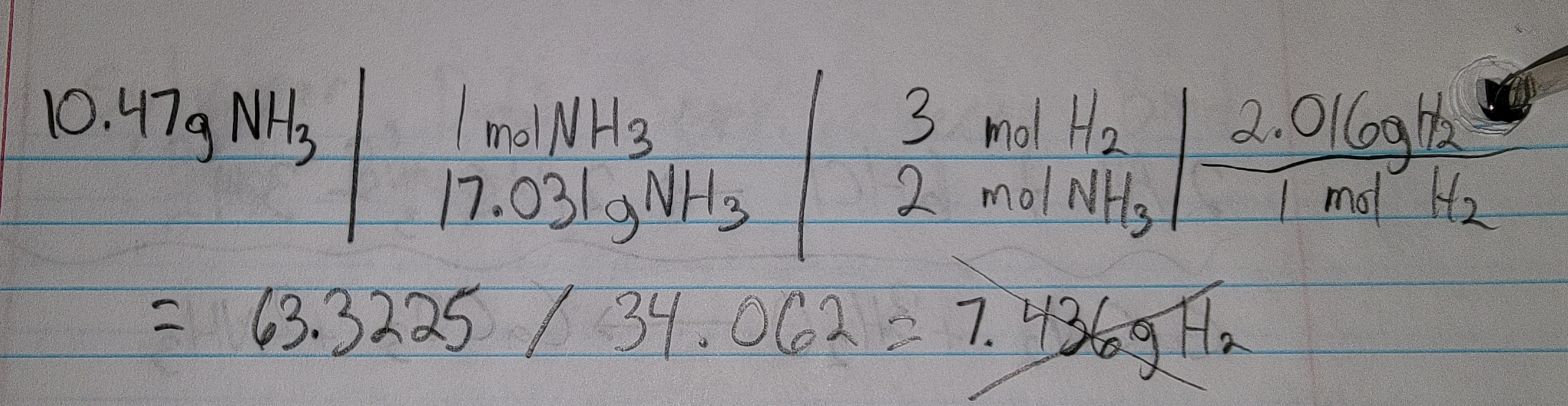 Solved 3H2(g)+N2(g)→2NH3(g)How many grams of H2 are needed | Chegg.com