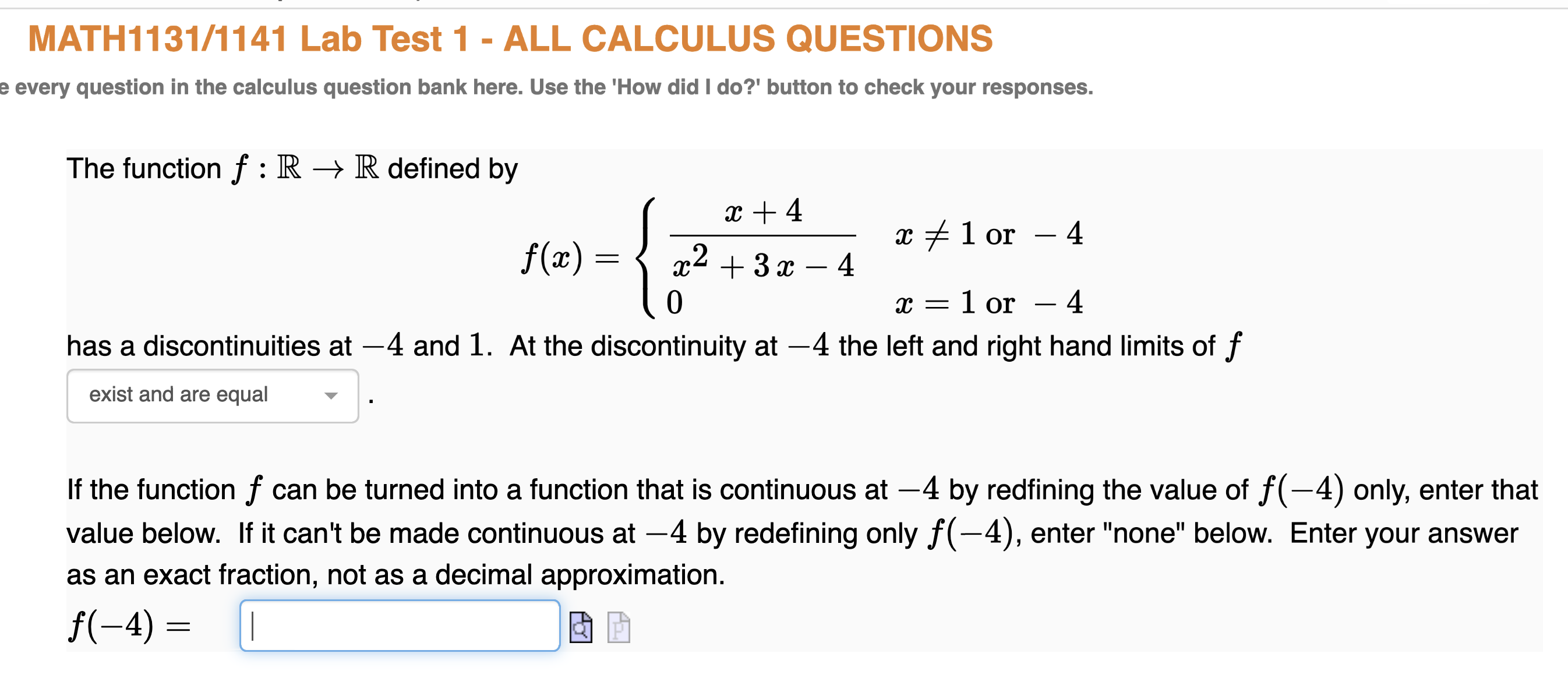 Solved every question in the calculus question bank here. | Chegg.com