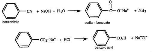 Solved 4 mL of benzonitrile and 50 mL of 10% NaOH solution | Chegg.com