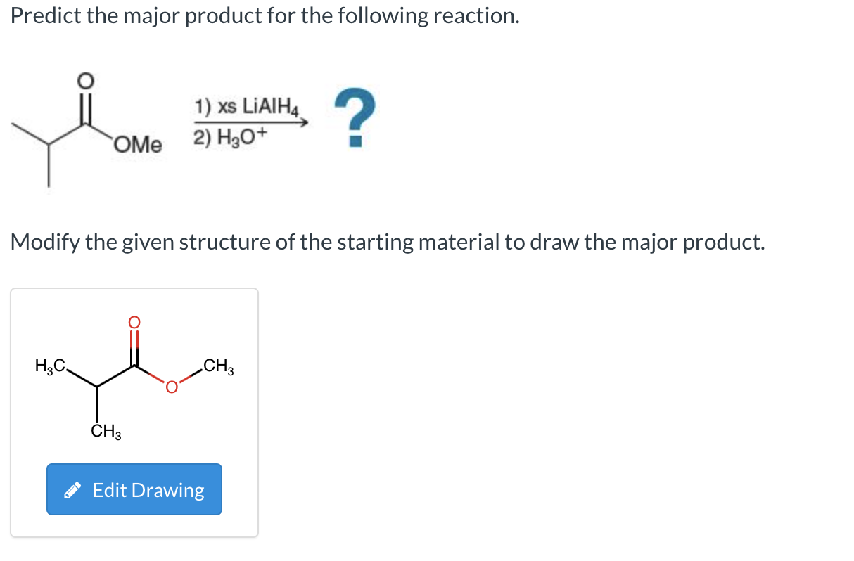 Solved Predict the major product for the following reaction. | Chegg.com