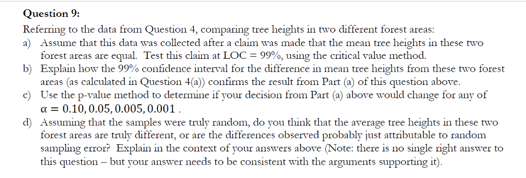 Solved Question 4: The table below shows random sample data | Chegg.com