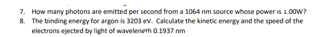 Solved 7. How many photons are emitted per second from a | Chegg.com