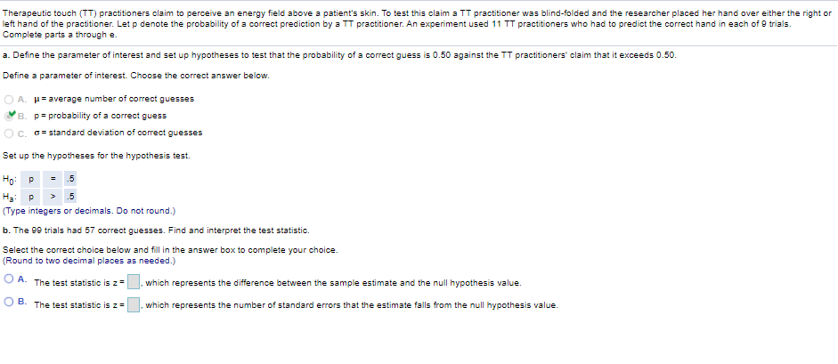 Solved Therapeutic touch (TT) practitioners claim to | Chegg.com