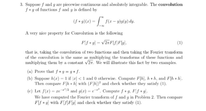 Solved Suppose f and y are piecewise continuous and | Chegg.com