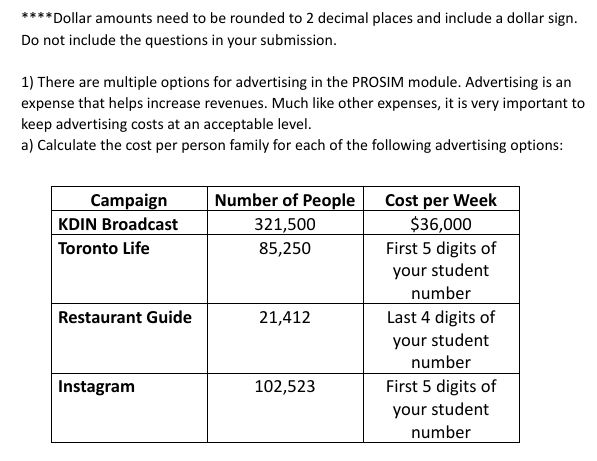 Solved *Dollar amounts need to be rounded to 2 decimal | Chegg.com