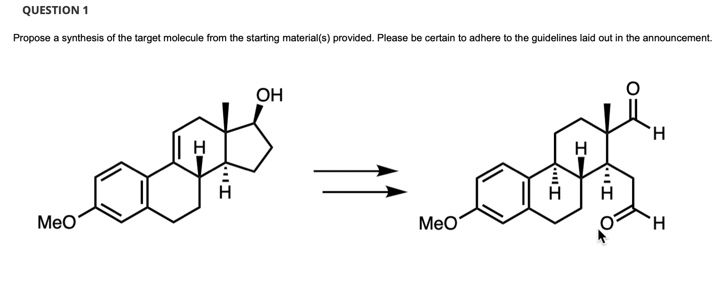 1. Using the starting material molecule(s) provided, | Chegg.com