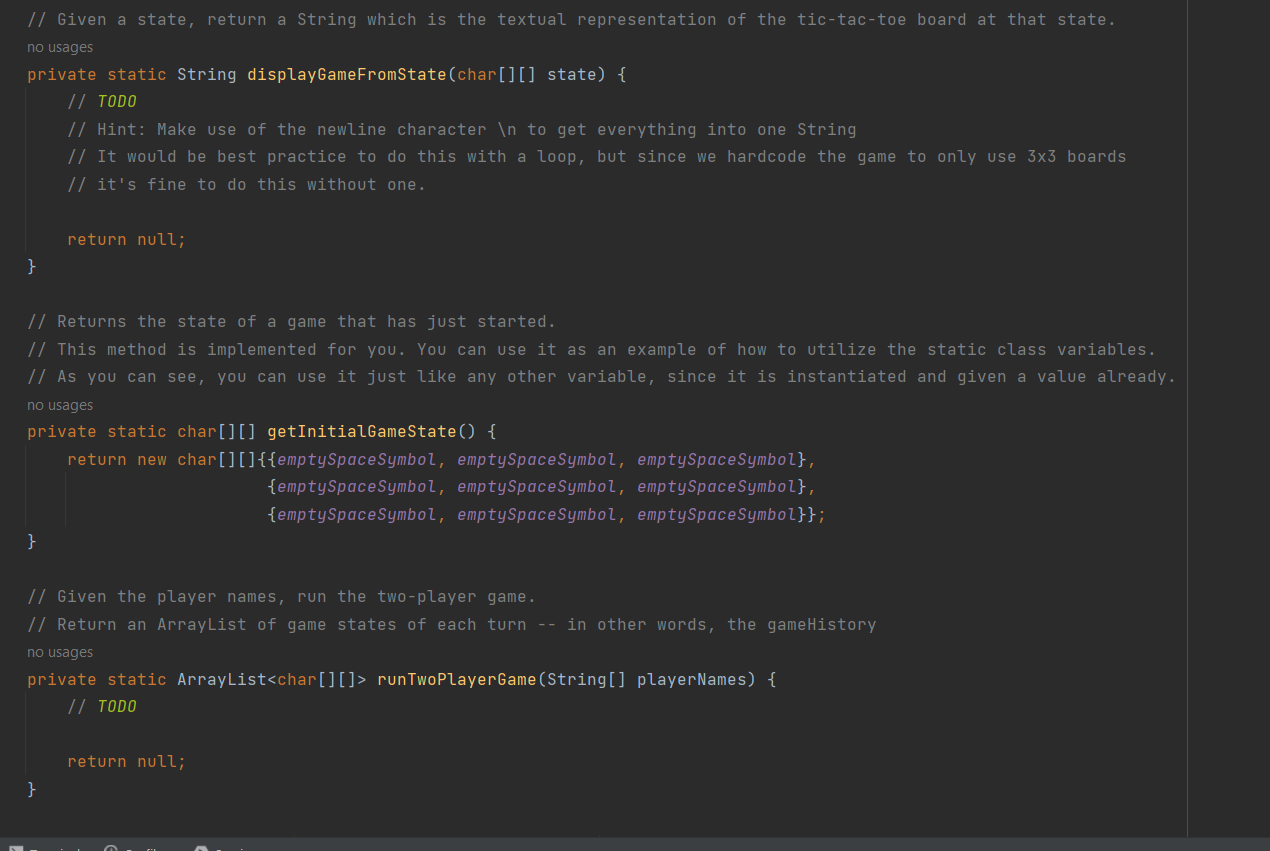Solved I need the starter code filled out completely please. | Chegg.com