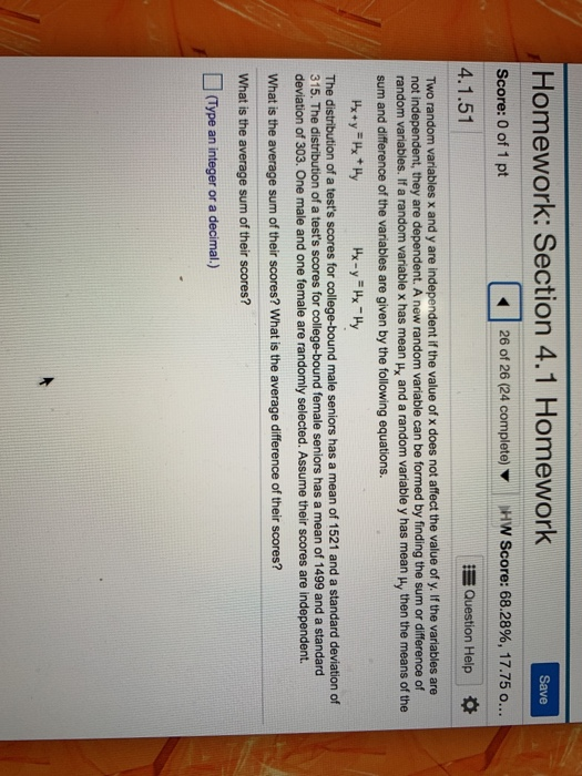 Solved Homework: Section 4.1 Homework Score: 0 of 1 pt | Chegg.com