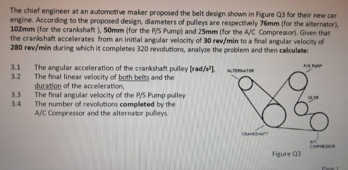 Solved The chief engineer at an automotive maker proposed | Chegg.com