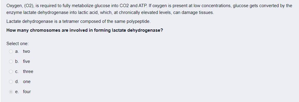 Solved Oxygen, (02), is required to fully metabolize glucose | Chegg.com